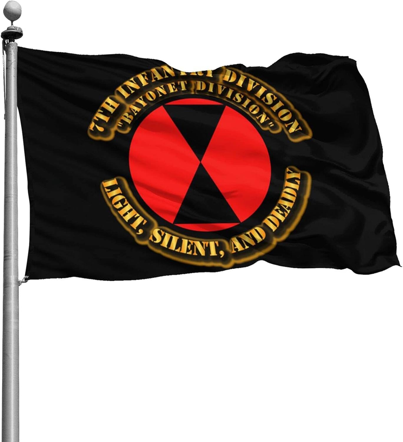 Amazon.com : 7th Infantry Division Bayonet Div Light Silent Deadly Flag ...