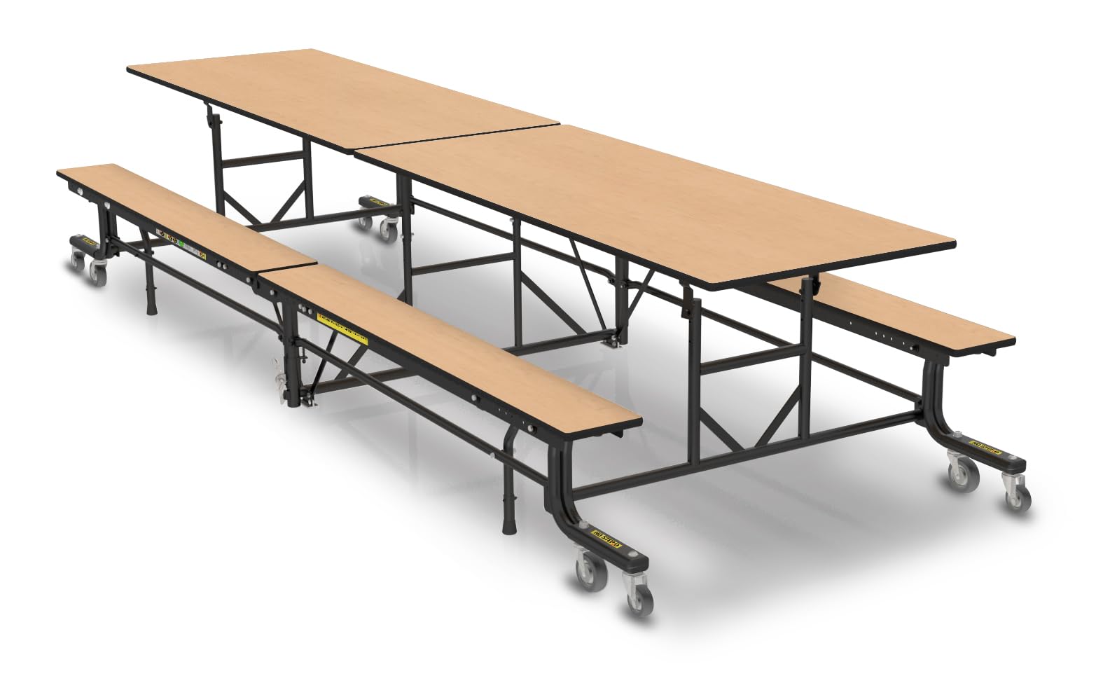 Amazon.com: Palmer Hamilton, 19F Mobile, Folding Bench Cafeteria Table ...