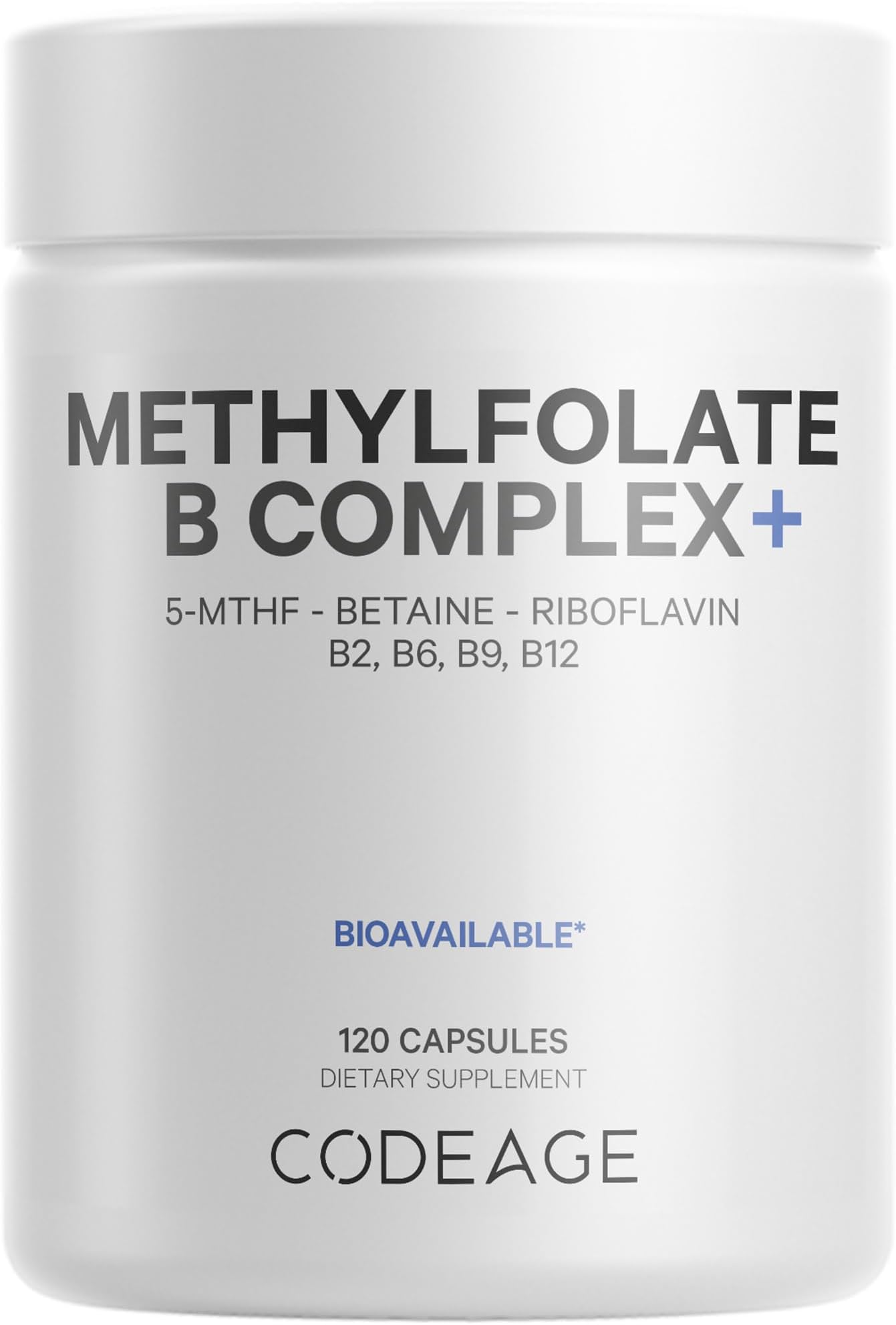 Amazon.com: Codeage Methylfolate B Complex Supplements - 5 MTHF ...