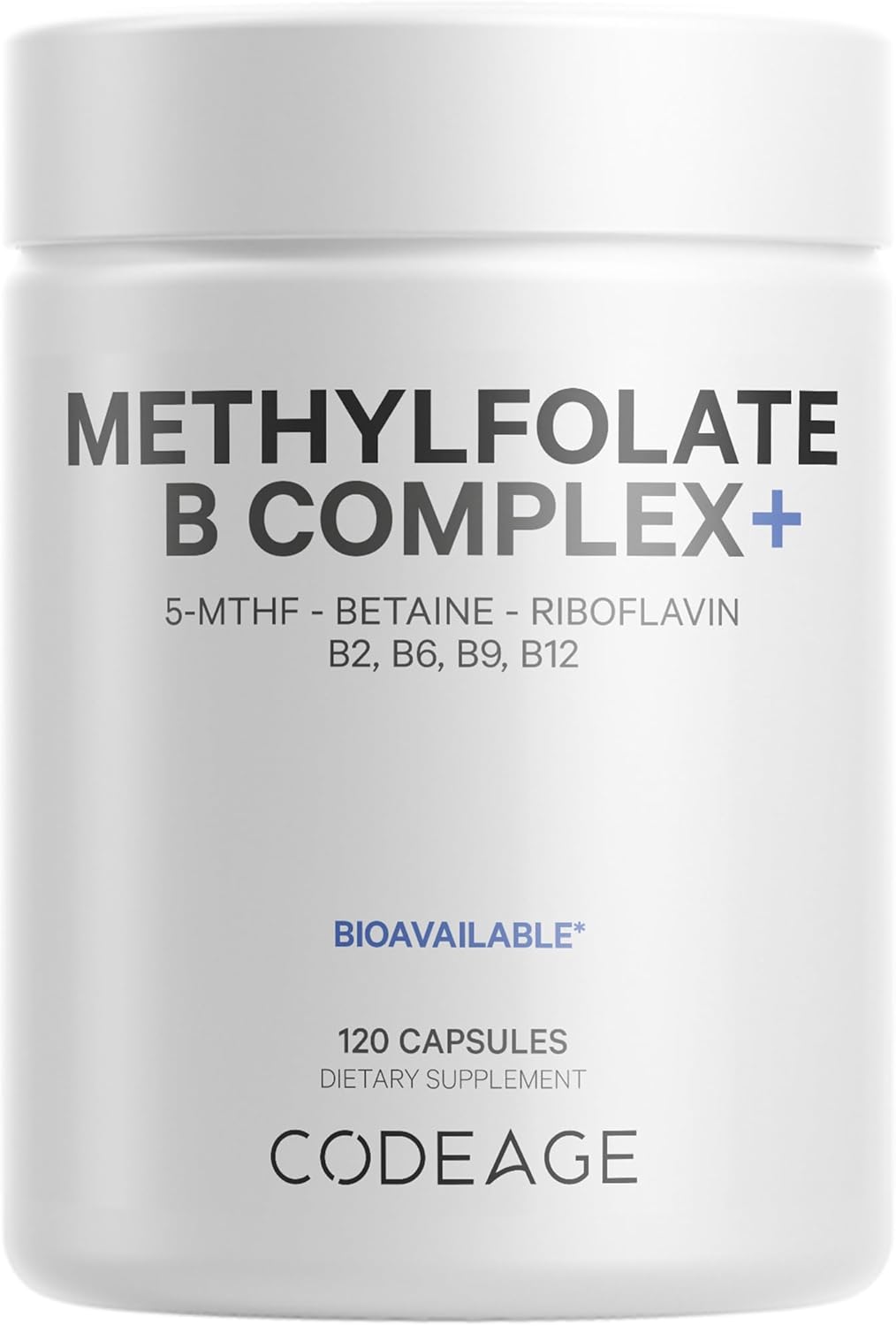 Amazon.com: Codeage Methylfolate B Complex Supplements - 5 MTHF, Methylcobalamin 1000mcg ...