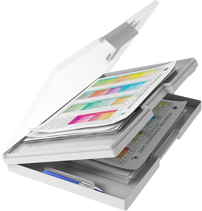 Natwind Clipboard with Storage 24x34 cm,Heavy Duty Clip Boards with 2 ...