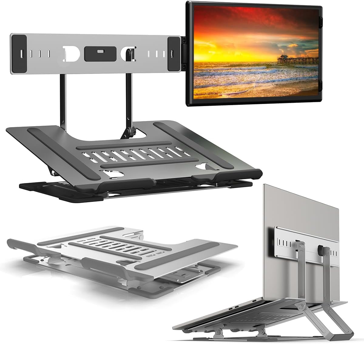 Amazon.com: Iryreafer Laptop Monitor Extender Stand, Laptop Stand ...