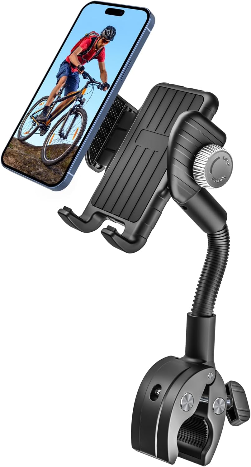 Amazon.com: woleyi Gooseneck Phone Holder for Bike - Motorcycle Phone ...