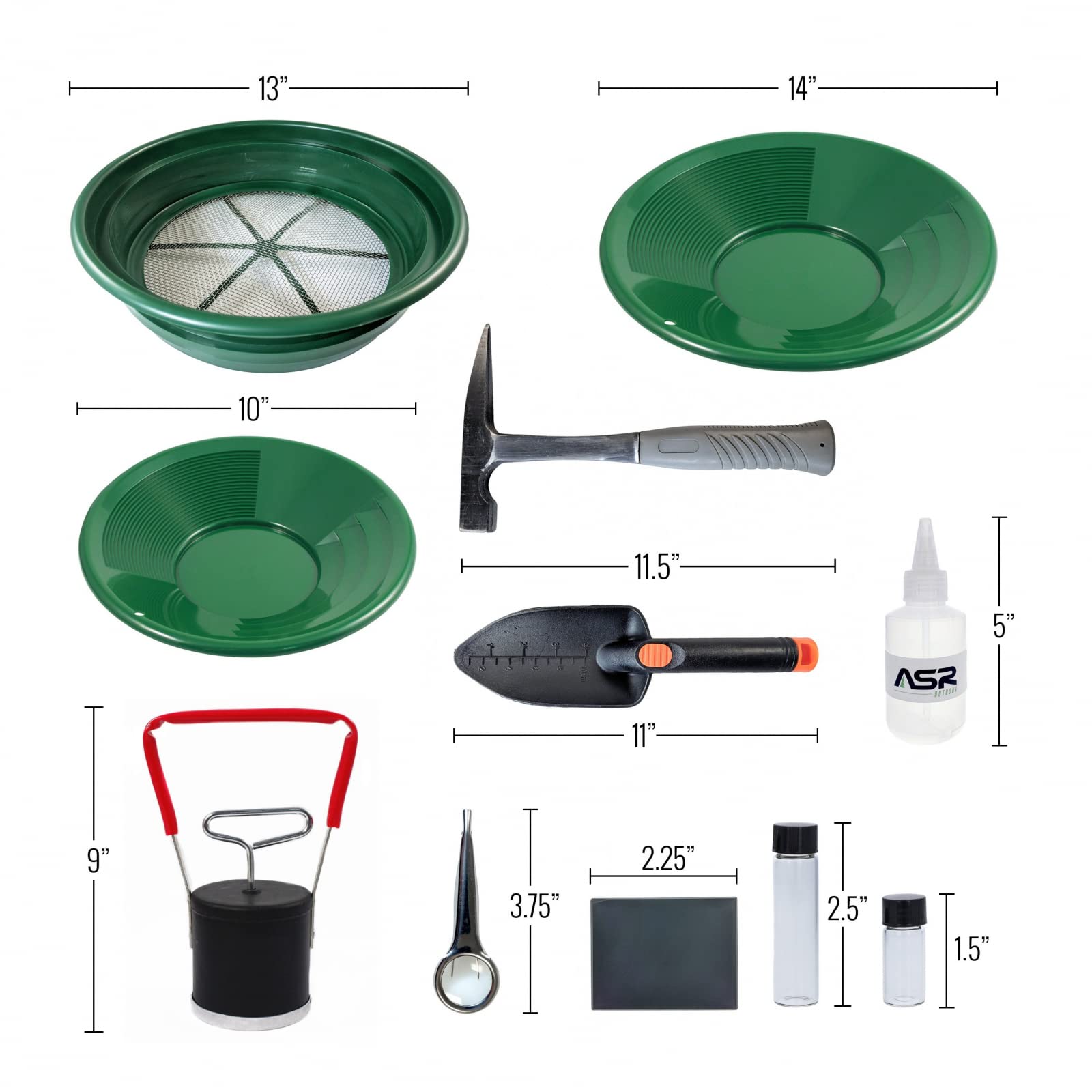 Buy ASR Outdoor 22pc Complete Gold Panning Kit for Beginner and Kids ...