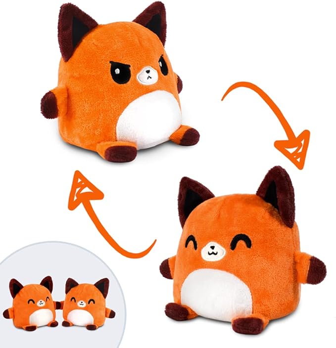 TeeTurtle | Plushmates | Fox | Orange | Happy + Angry | The Reversible ...