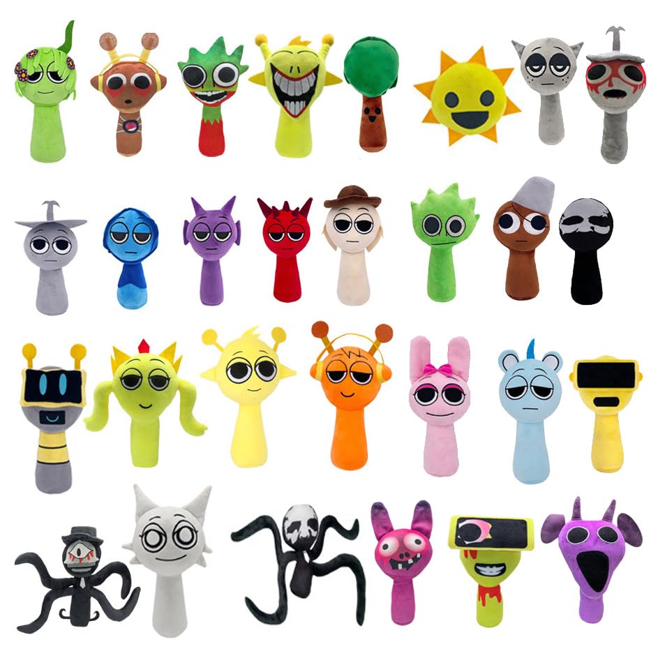 Amazon.co.jp: スプランキー ぬいぐるみ sprunki 人形 30種 ウェンダ オレン ラディ グッズ ホラー音楽ゲーム ...