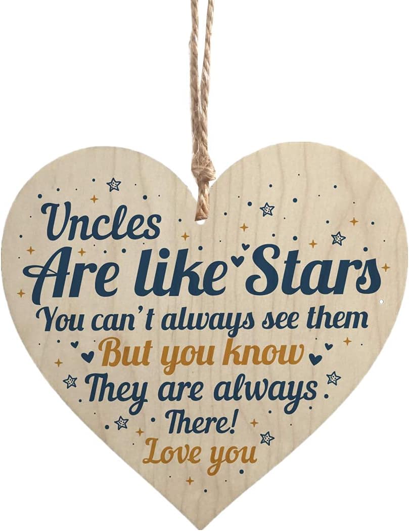 Amazon.com: Dadaly Decor Uncles Like Starts Wooden Uncle Gift Present ...