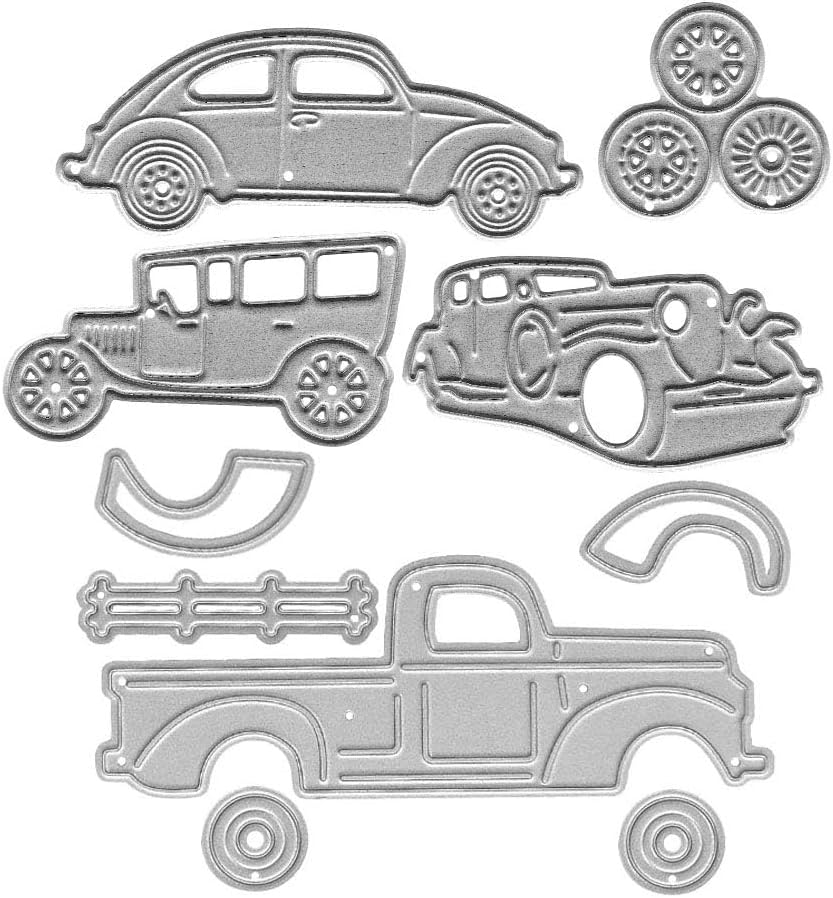 Amazon.com: XMYXCRAFT Car Metal Die Cuts, Car Gift Heart Stencils DIY ...