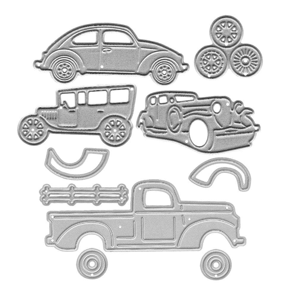 Amazon.com: Metal 3 Sedan Car Pickup Truck Shape Cutting Dies Set, DIY ...