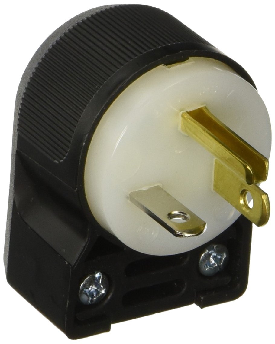Hubbell HBL5366CA Plug Angle, 20 amp, 125V, 5-20P, Black/White: Amazon ...