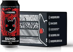 Mad Squirrel - Sumo, American Pale Ale, Vegan Ale, 4.7% ABV, 12 x 440ml ...