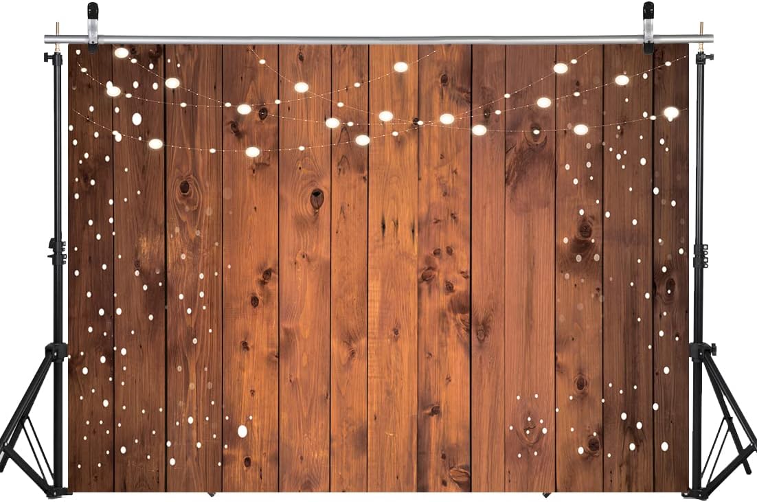 Amazon.com : YYTDY 7x5FT Wood Sequin Backdrop Brown Plank Panel ...