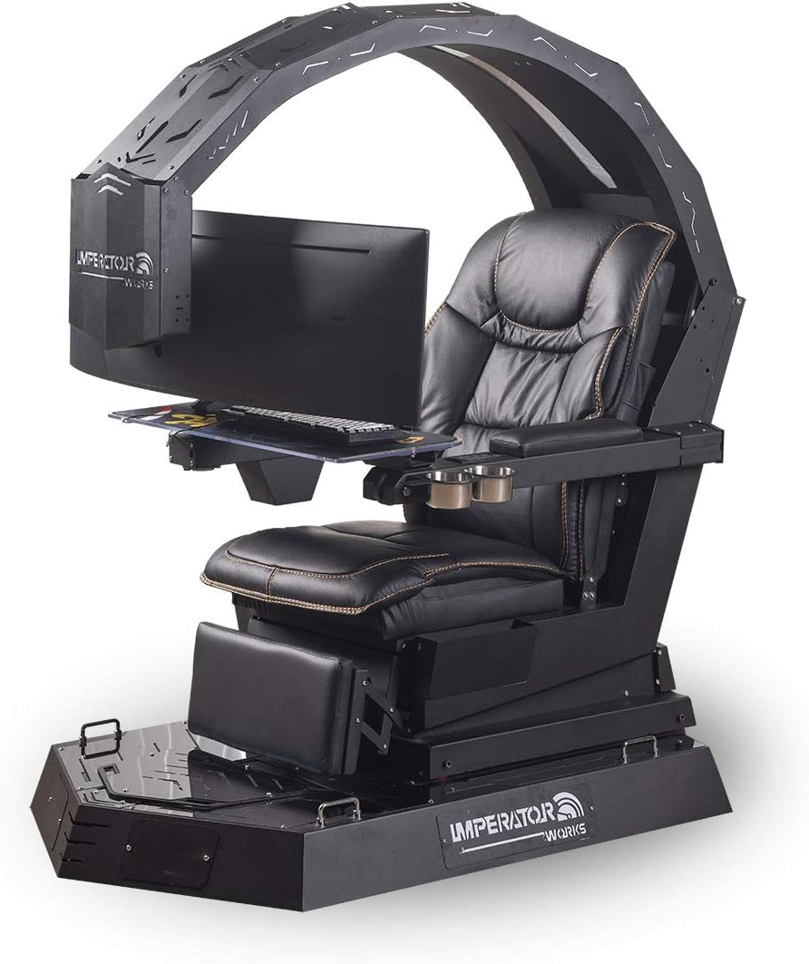 Amazon.com: IW R1 Imperator Works Genuine Leather Chair Cockpit Gaming ...