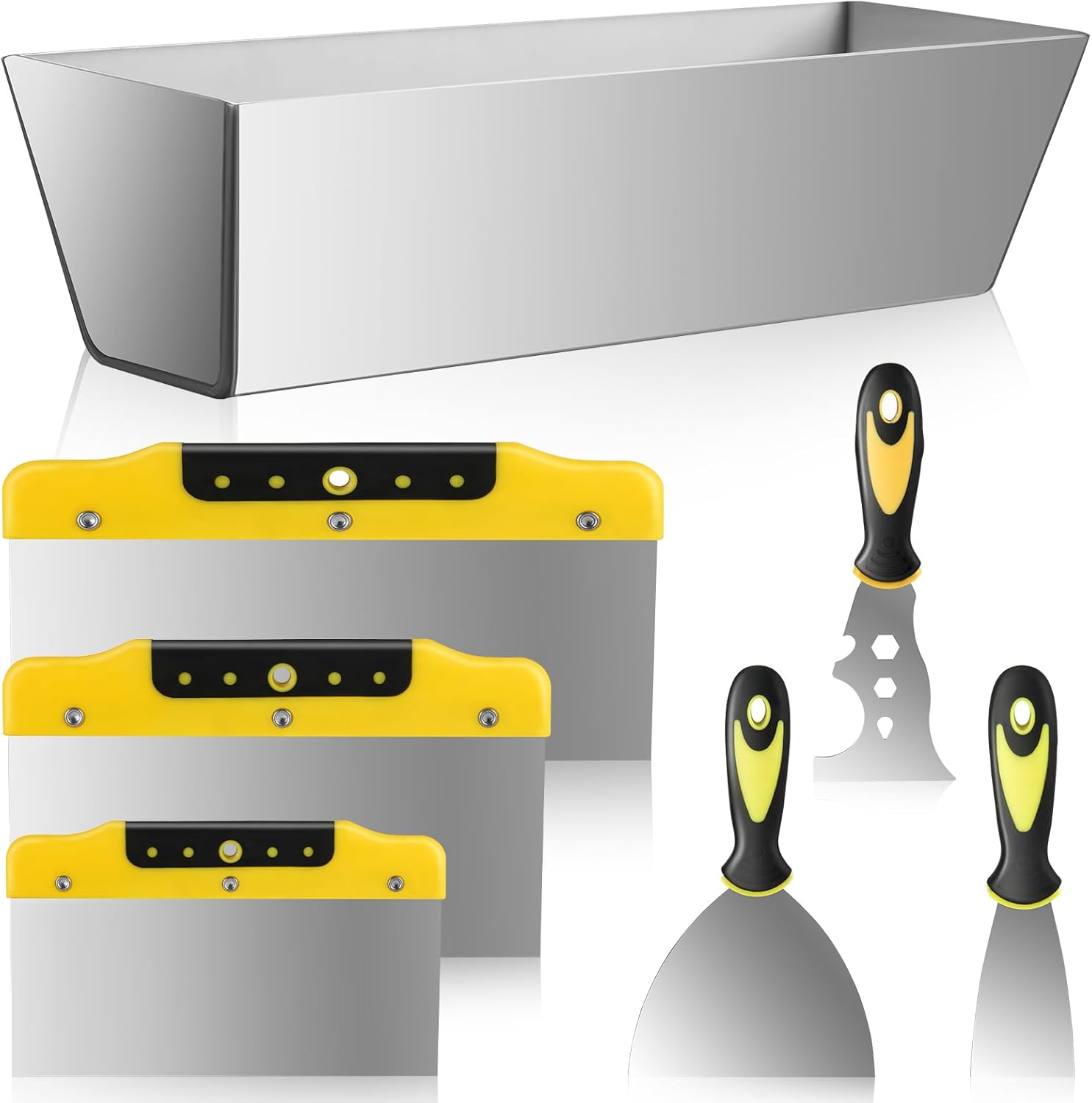 Plastering Tools,Wallpaper Scraper Kit,7 in 1 Wall Paper Scraper Tools ...