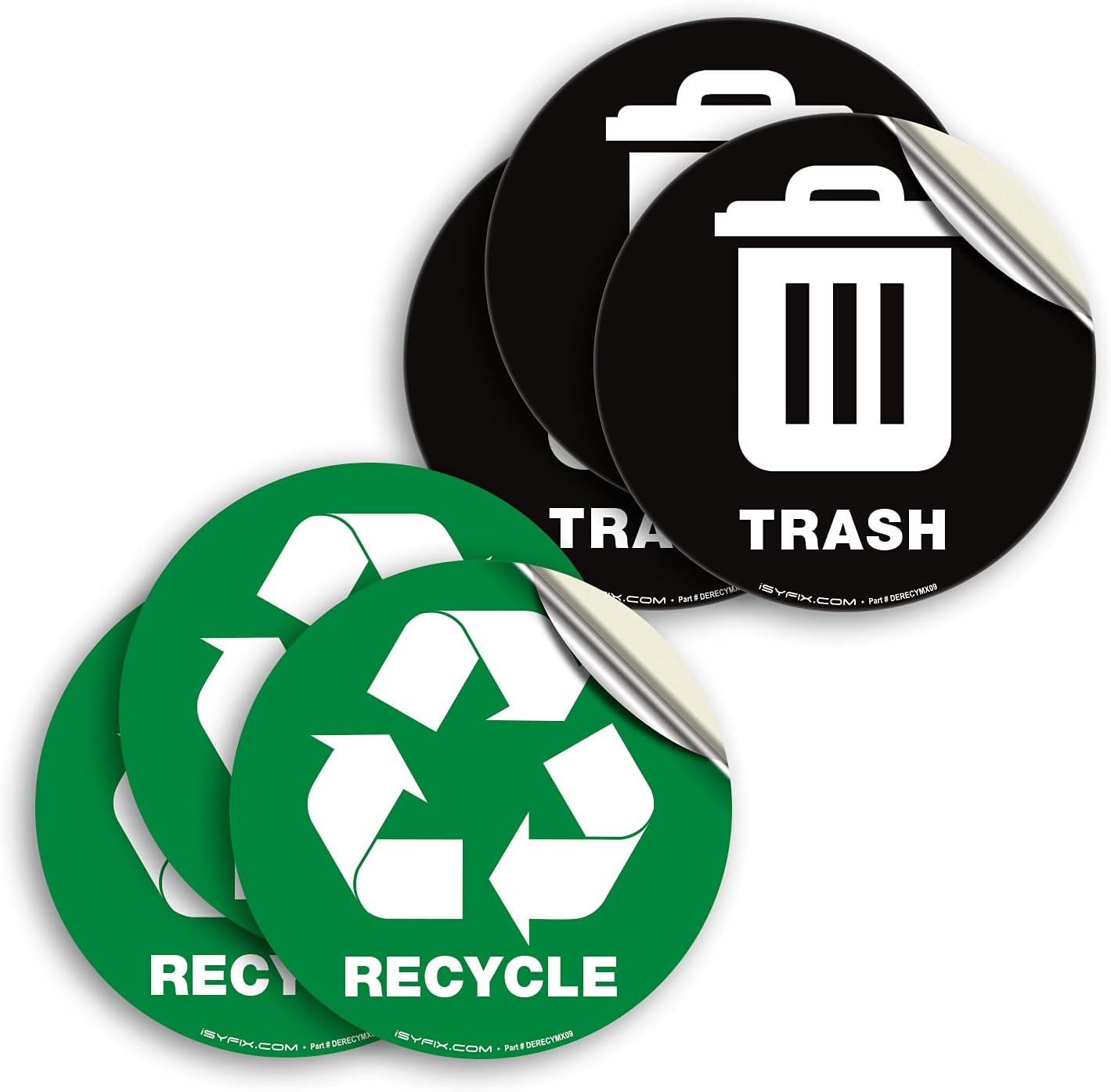 Amazon.com: iSYFIX Recycle Sticker for Trash Can –6 Pack 5 inch ...