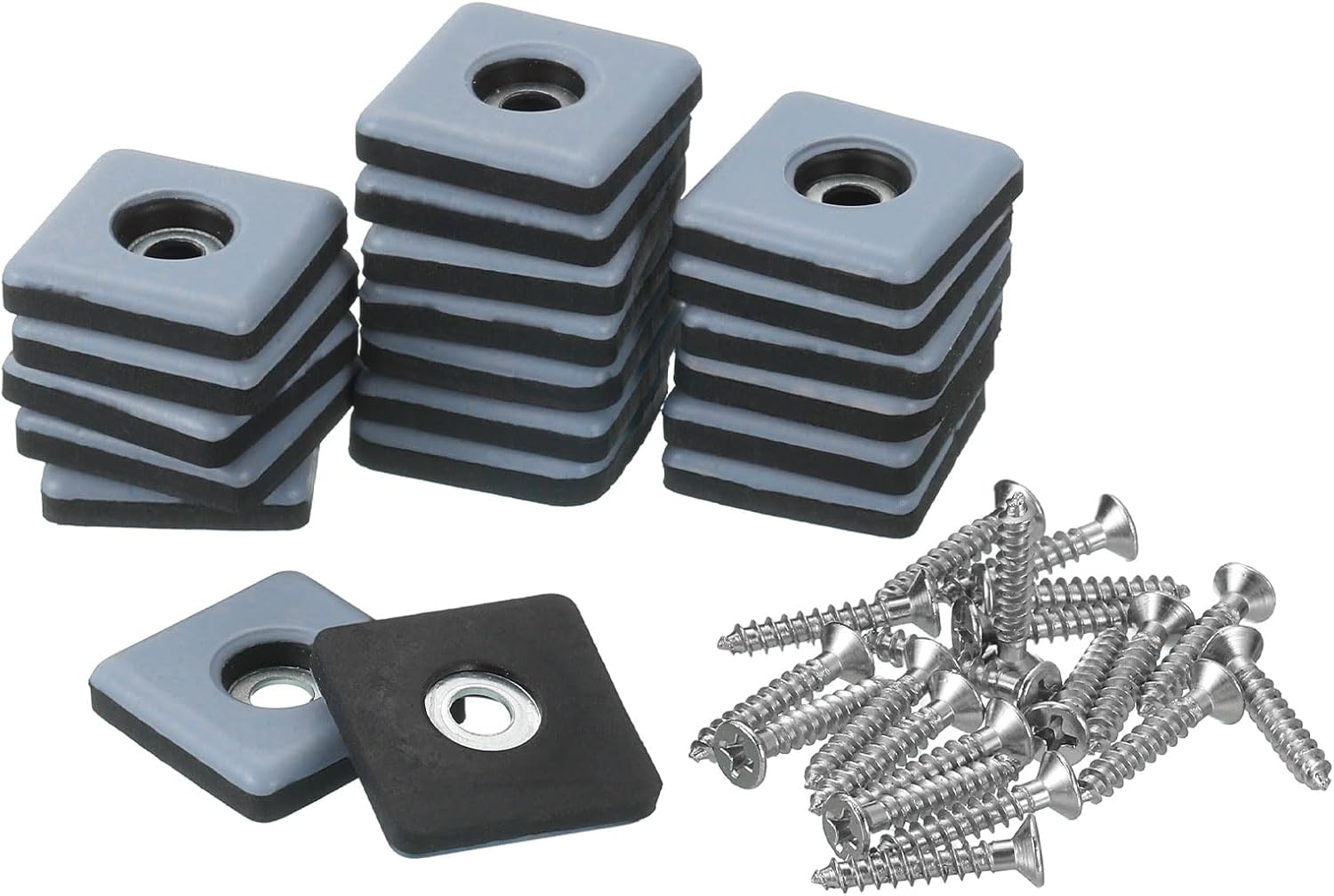 Amazon.com: uxcell 20Pcs Screw on Furniture Sliders, 0.98"(25mm) Square ...