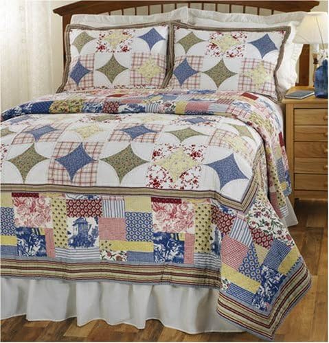 Amazon.com: PDK/Regency Country Living Kaylee King Quilt : Home & Kitchen