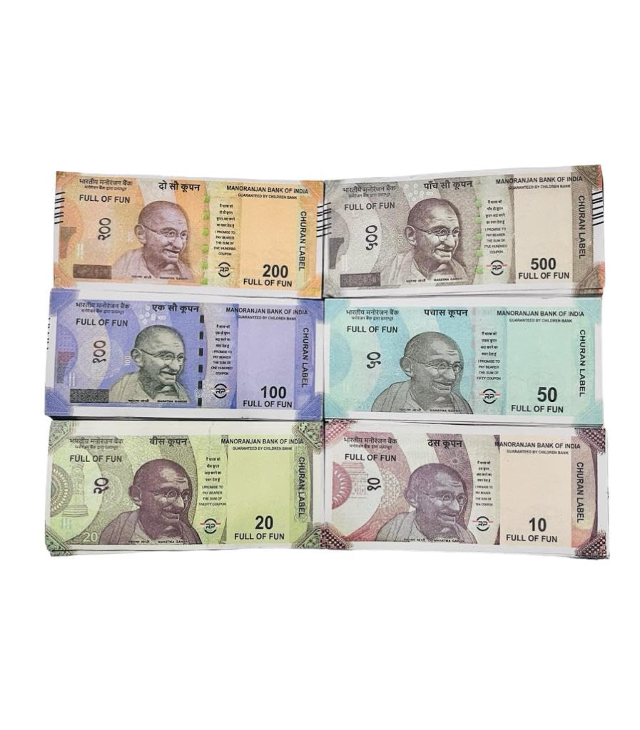 Dummy Indian Currency Duplicate Money (600 Notes) Denomination All New ...