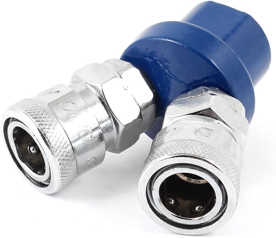 1/4PT Thread to 13mm Quick Coupling Double Way Pass Air Hose Coupler ...