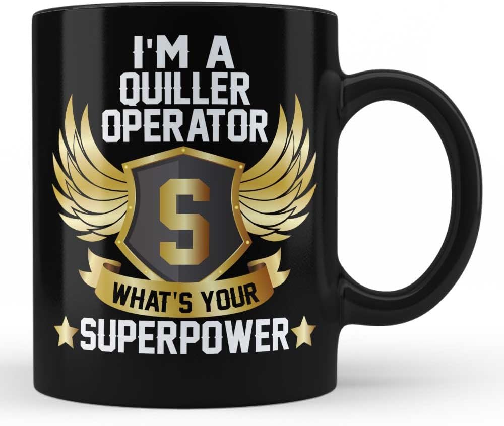Amazon.com: Quiller Operator Superpower Job Black Coffee Mug/Gift ...