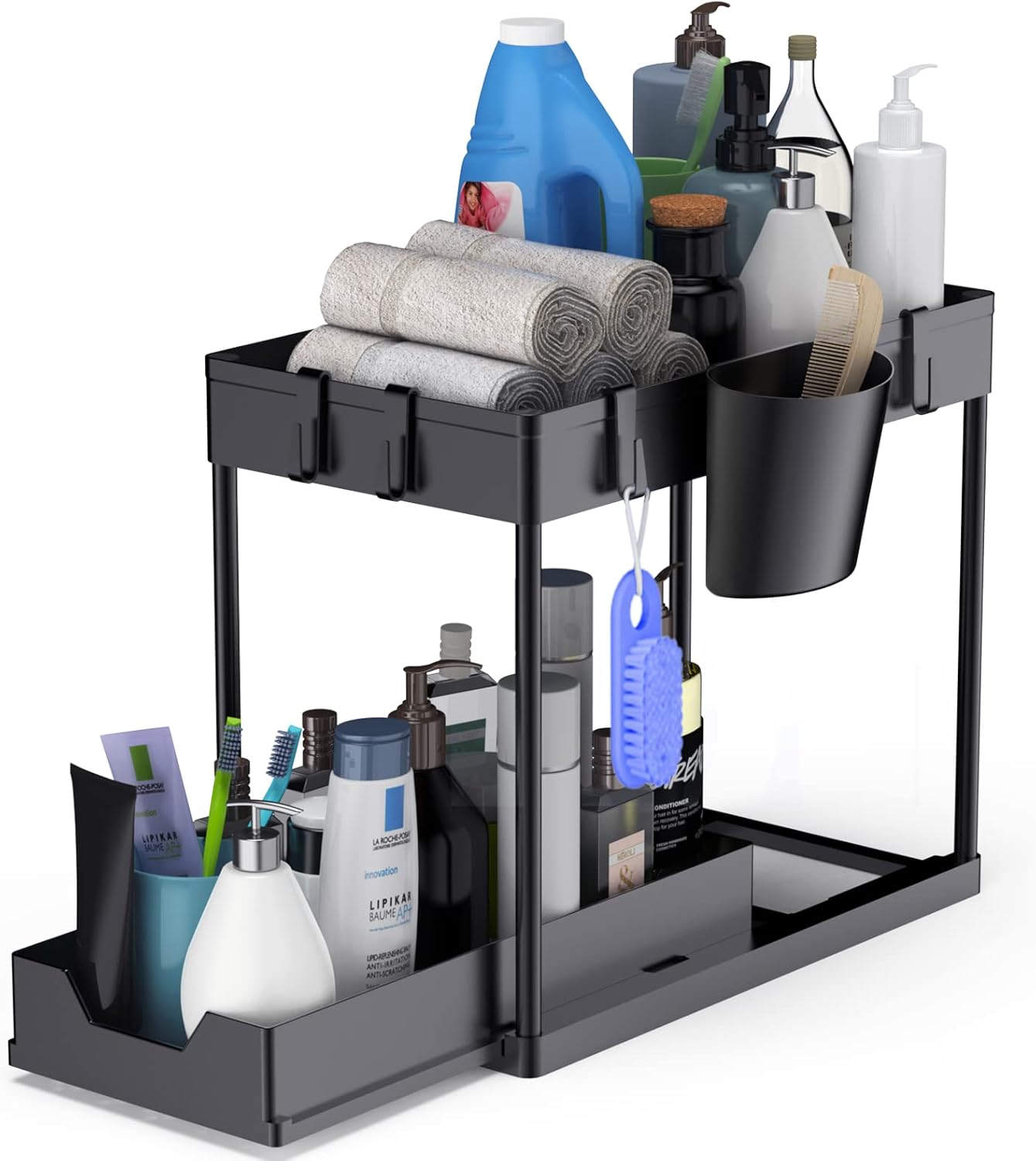 Amazon.com: Bugdaben Under Sink Organizers and Storage - 2 Tier Sliding ...