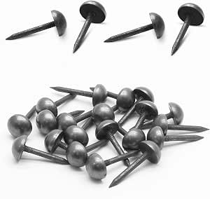 Cionyce 20Pcs Black Antique Upholstery Tacks, 12mm Pure Brass Nails ...