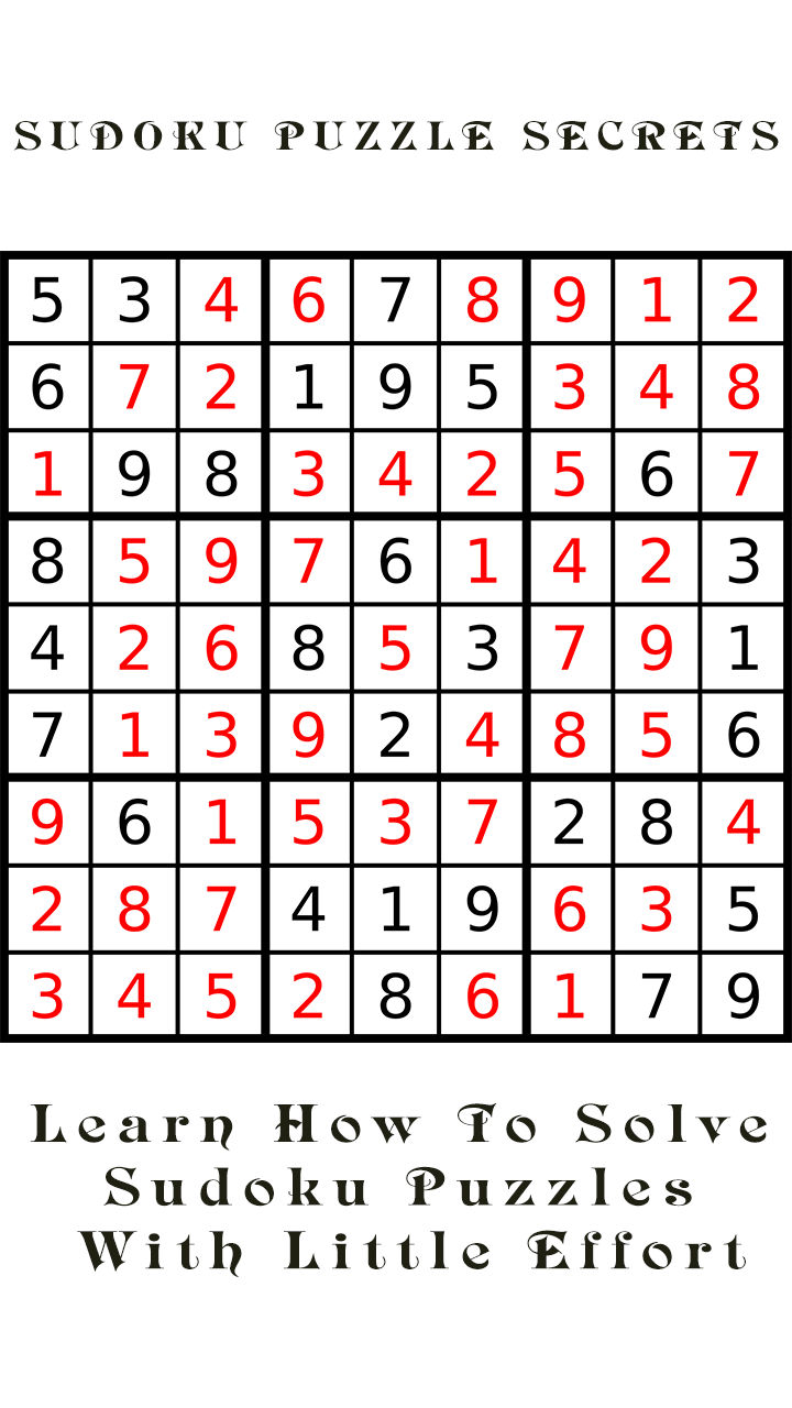 Sudoku Puzzle Secrets : Learn How To Solve Sudoku Puzzles With Little ...