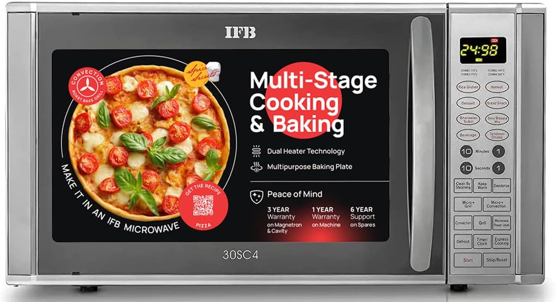 Whirlpool 29 Litres Convection Microwave Oven With 300 Plus Auto Cook ...