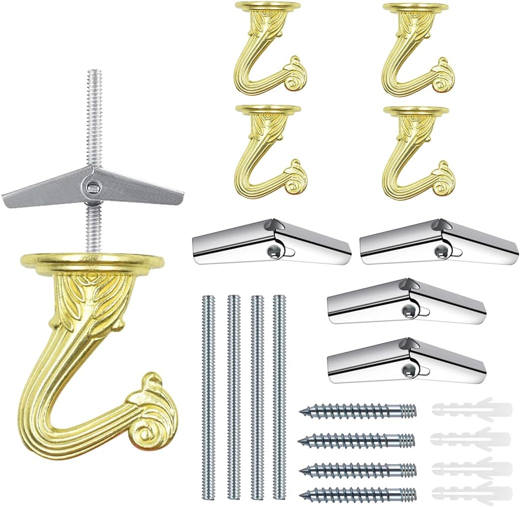 Amazon.com: OBSTKUCHEN 4 Sets Swag Ceiling Hooks Heavy Duty Swag Hook ...