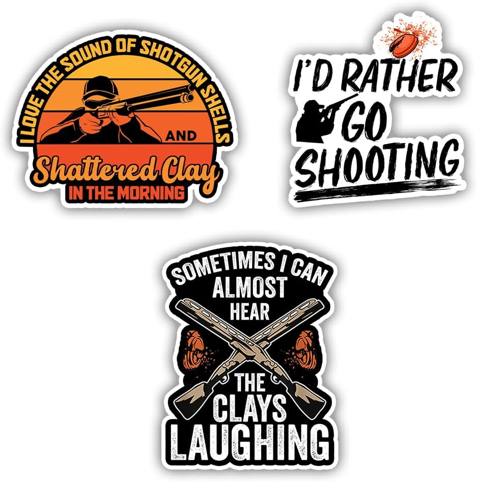 Amazon.com - SODAVA [3Pcs, 3"x4"] Trap Clay Shooting Stickers – 3-Pack ...
