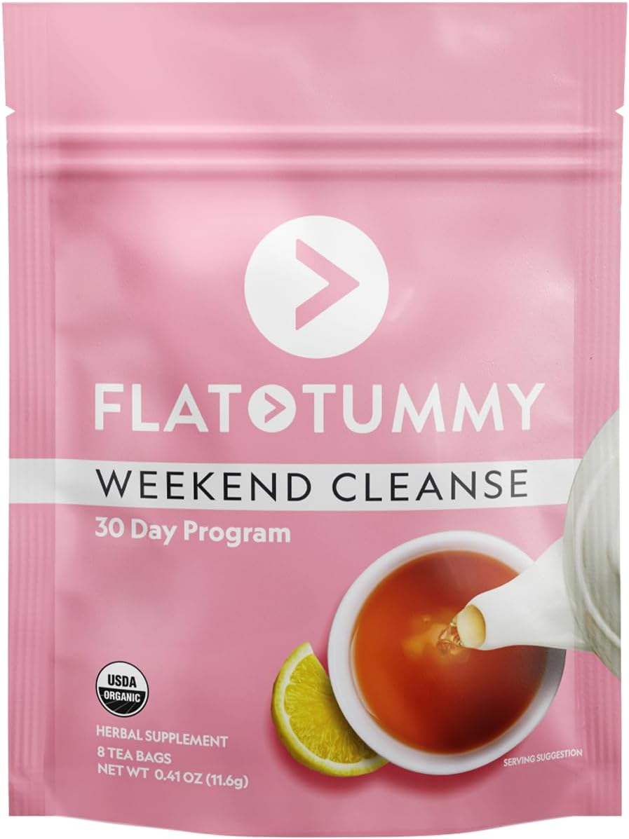 Amazon.com: Flat Tummy Weekend Cleanse Tea - 30 Day Program - All ...