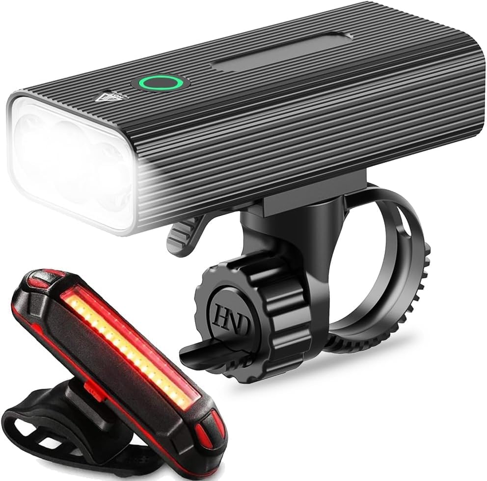 BYKVORL Bike Lights, 5200mAH USB Rechargeable LED Bike Light Set, Super ...