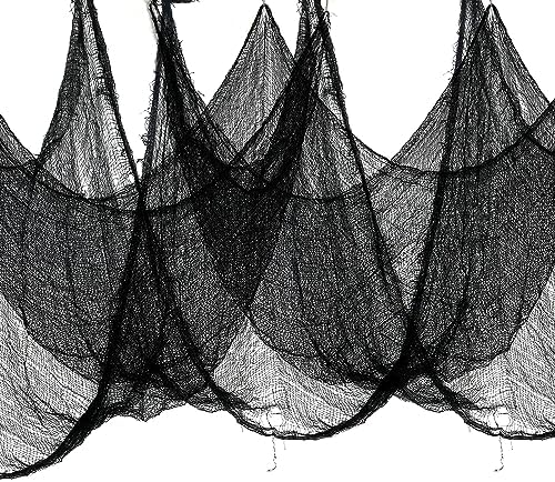 Amazon.com: Nirohee 5 Pack Halloween Spider Web Black Creepy Cloth ...