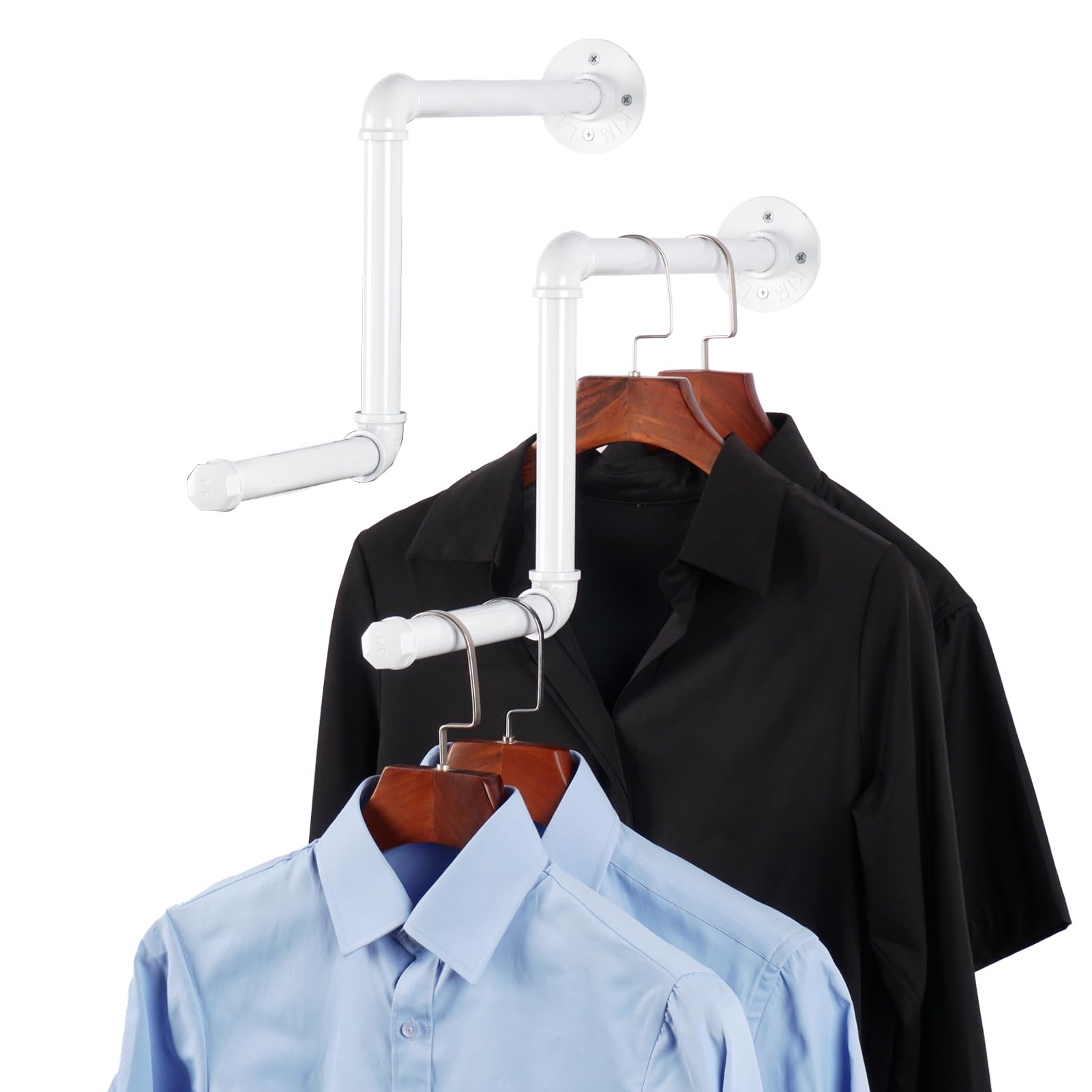 Amazon.com: AddGrace Pipe Clothing Rack 2Pack 18Inch Detachable Garment ...