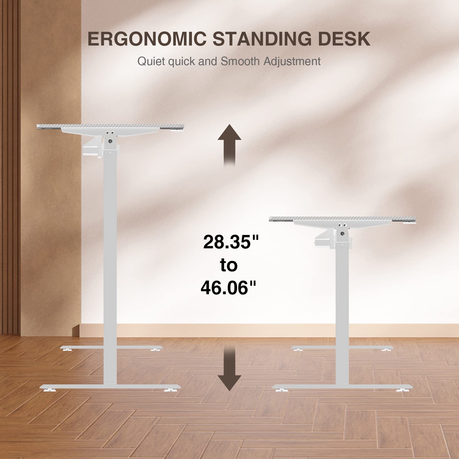 Snapklik.com : 55inch Electric Standing Desk Adjustable Height Sit ...