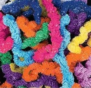 Amazon.com: 3 X Fun Express Plastic Lei Assortment (100 Piece ...