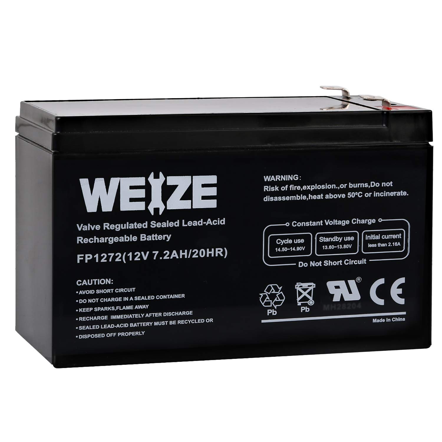 Snapklik.com : WEIZE 12V 7AH Rechargeable Sealed Lead Acid Battery For ...