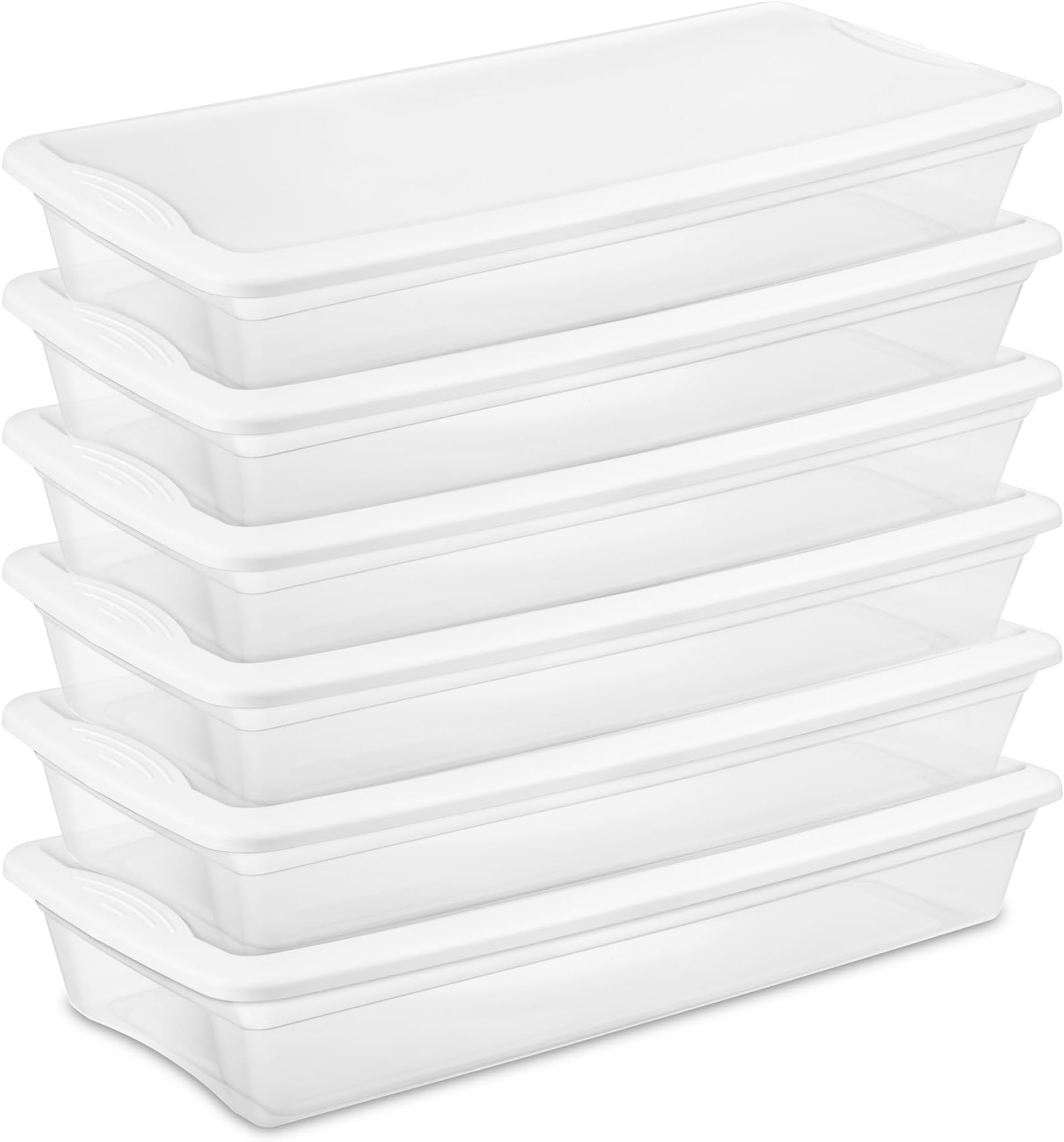 Amazon.com: Vcansay 3 Pack 40 Quart Plastic Underbed Storage Boxes with ...
