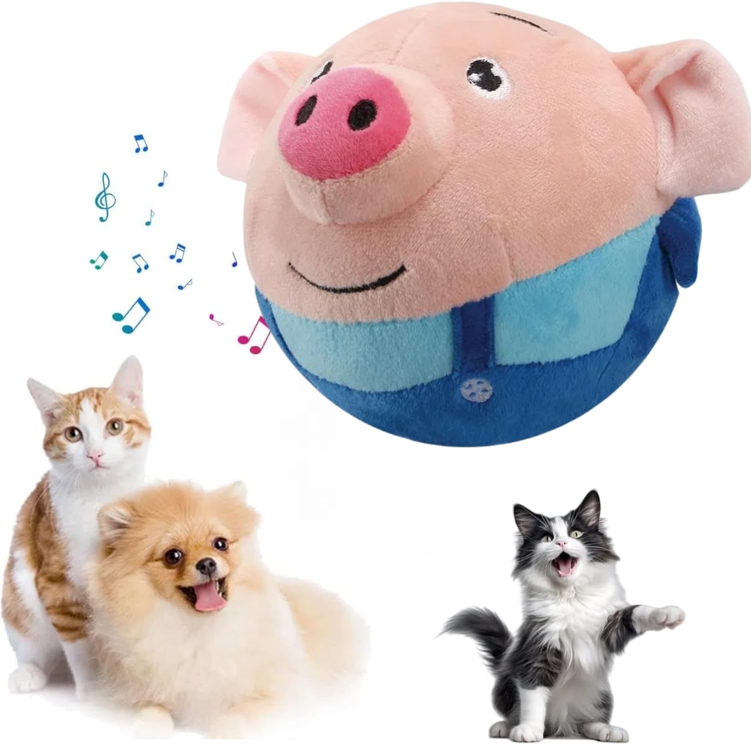 Amazon.com : Active Moving Pet Plush Toy, 2024 Upgraded Squeaky Moving ...