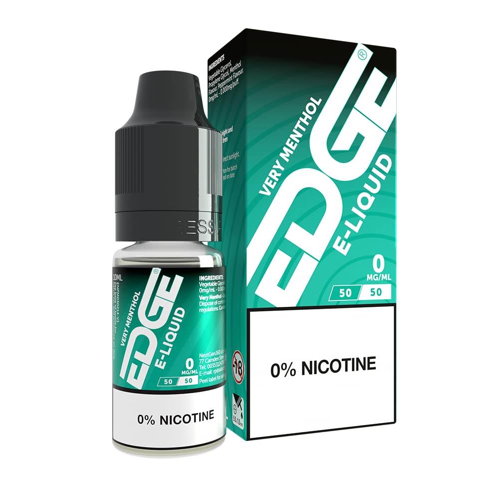 EDGE Vaping - 5-Pack - High Quality Very Menthol 50-50 10ml Vape Juice ...