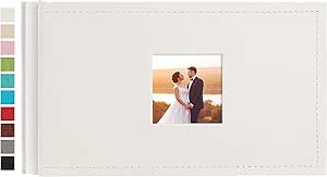 Amazon.com: potricher Small Photo Album 4x6 100 Photos Leather Cover ...