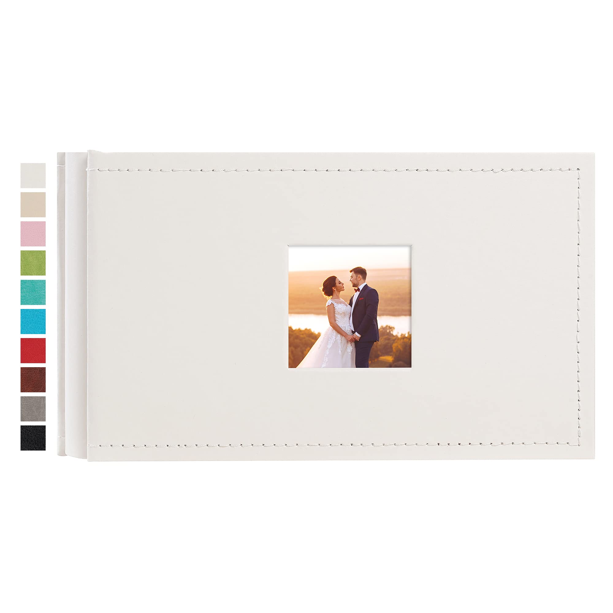 Amazon.com: potricher Small Photo Album 4x6 100 Photos Leather cover ...