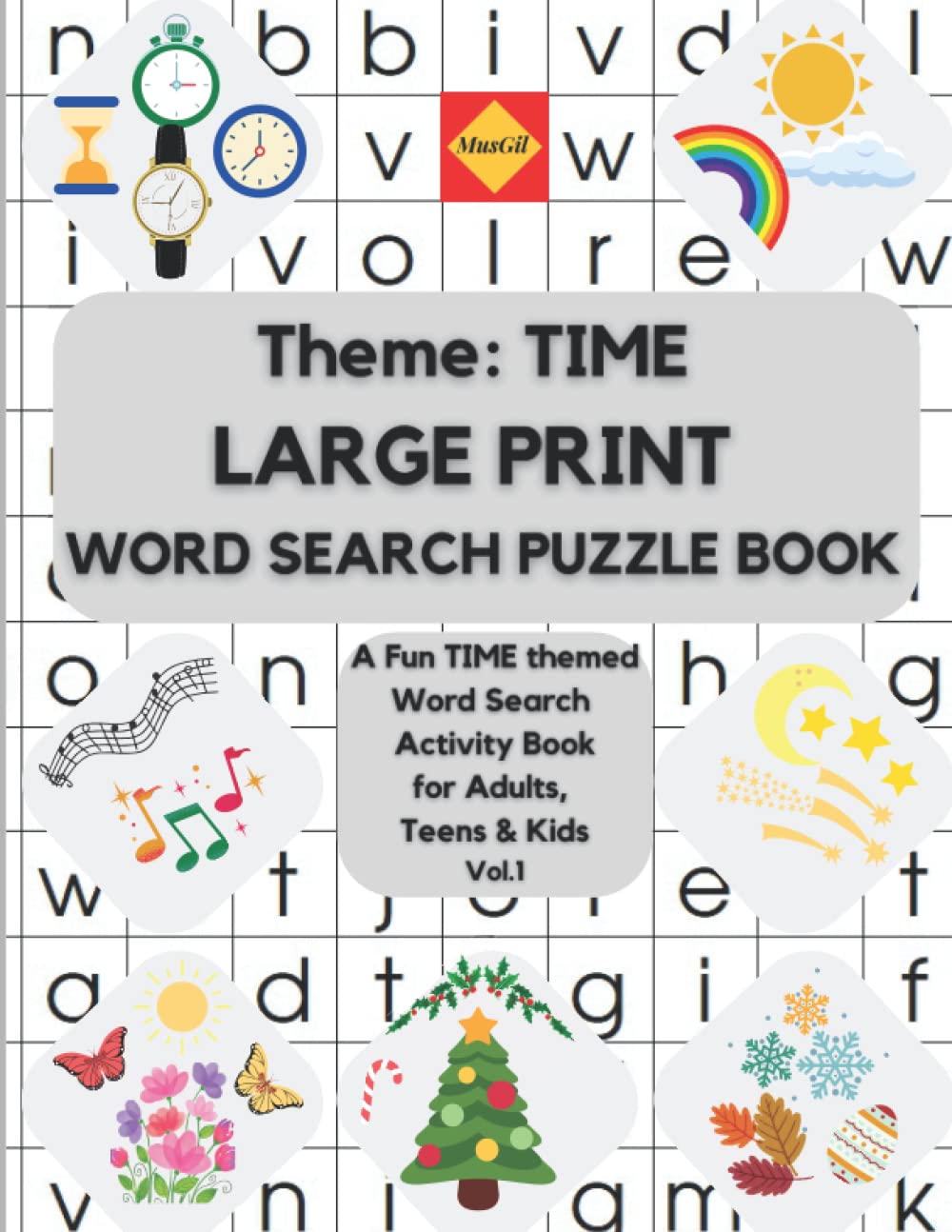 Theme: TIME. LARGE PRINT WORD SEARCH PUZZLE BOOK: A Fun TIME themed ...