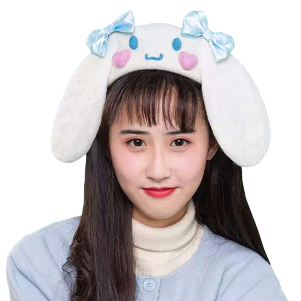 Buy XILUO Cinnamoroll Hat, Anime Cosplay Fluffy Cap Movable Long Ear ...