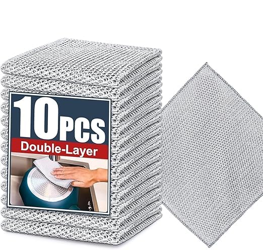 AK Sales Non Scratch Dish Wash Cloth for Kitchen Reusable Wire Dish ...