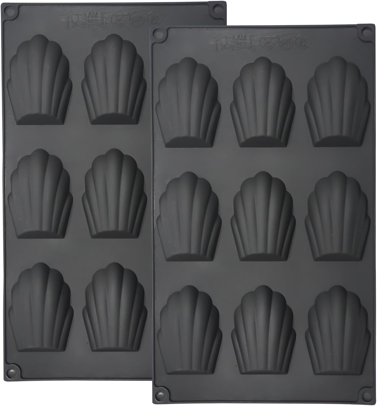 Mini Madeleines Baking Tray, 2pcs Madeleine Silicone Baking Mould,20 ...