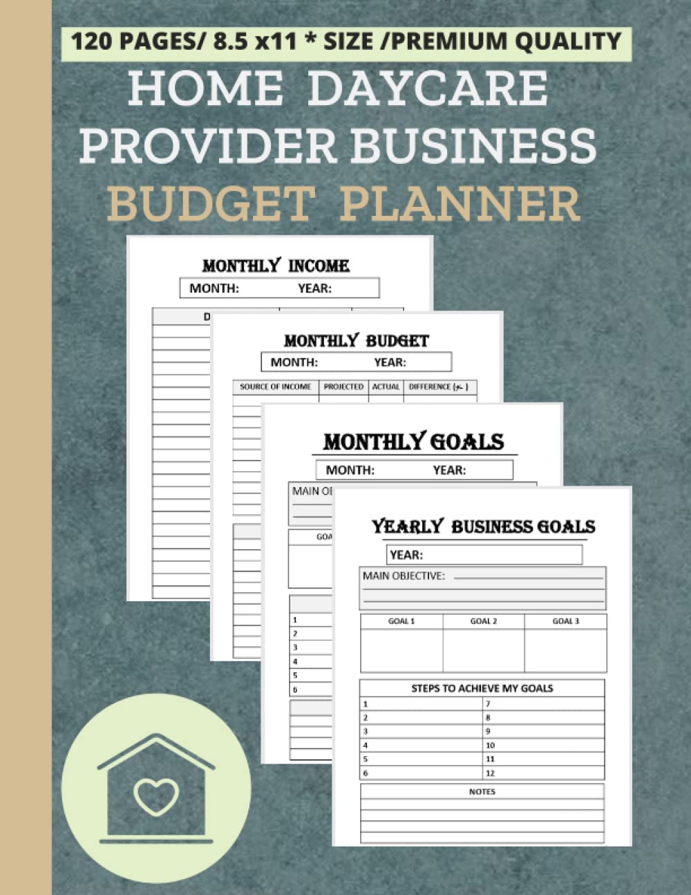 Home Daycare Provider Business Budget Planner: 8.5" x 11" Professional ...