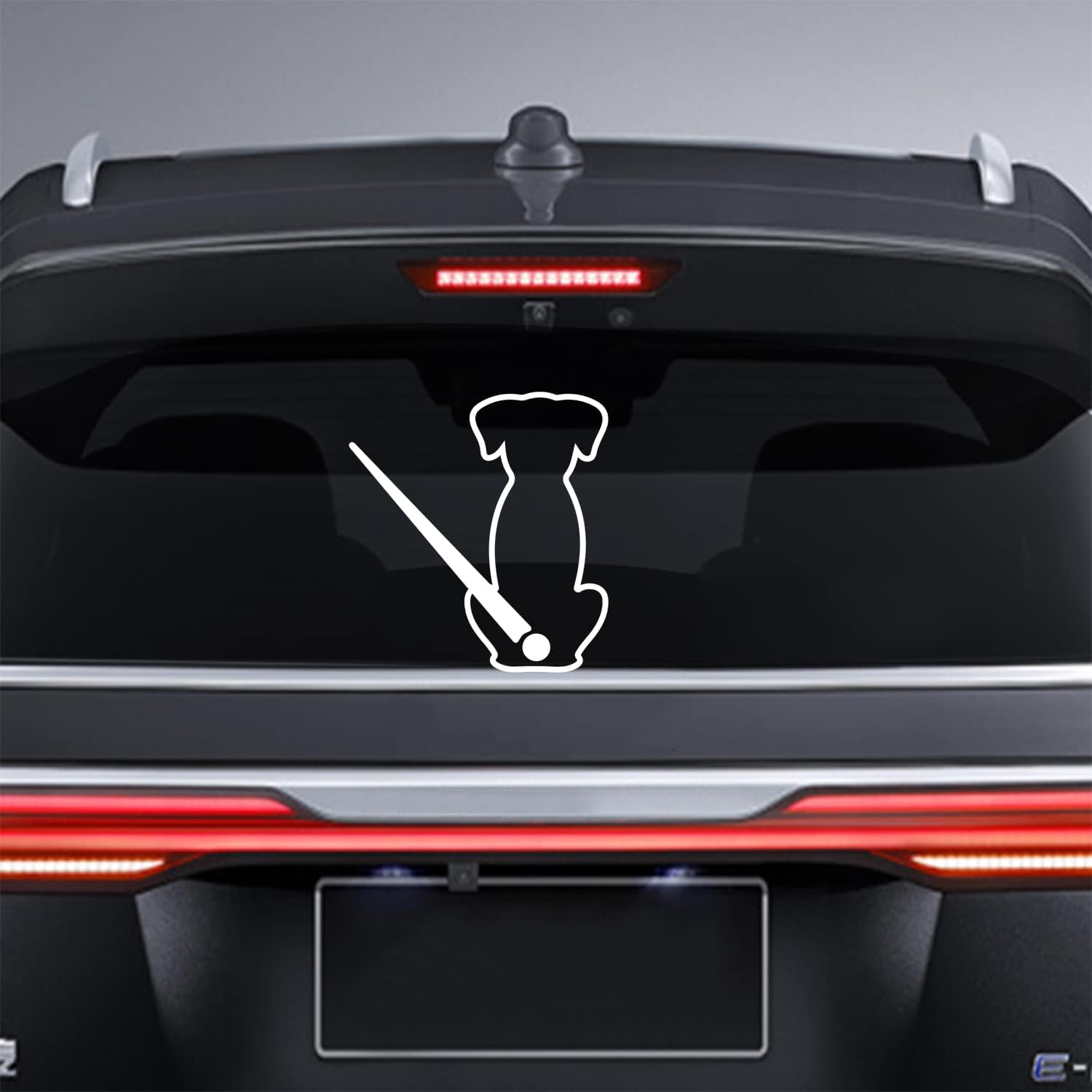 Amazon.com - White Funny Dog Moving Tail Decal Dog Windshield Wiper ...