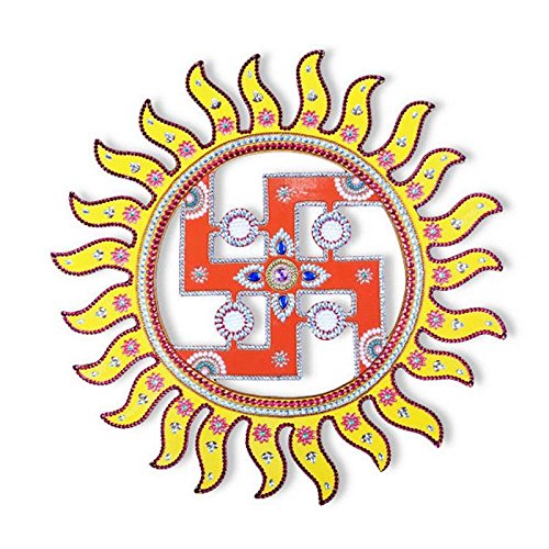 Anved Handicrafts Swastik Wall Hanging (18 x 18 cm) : Amazon.in: Home ...