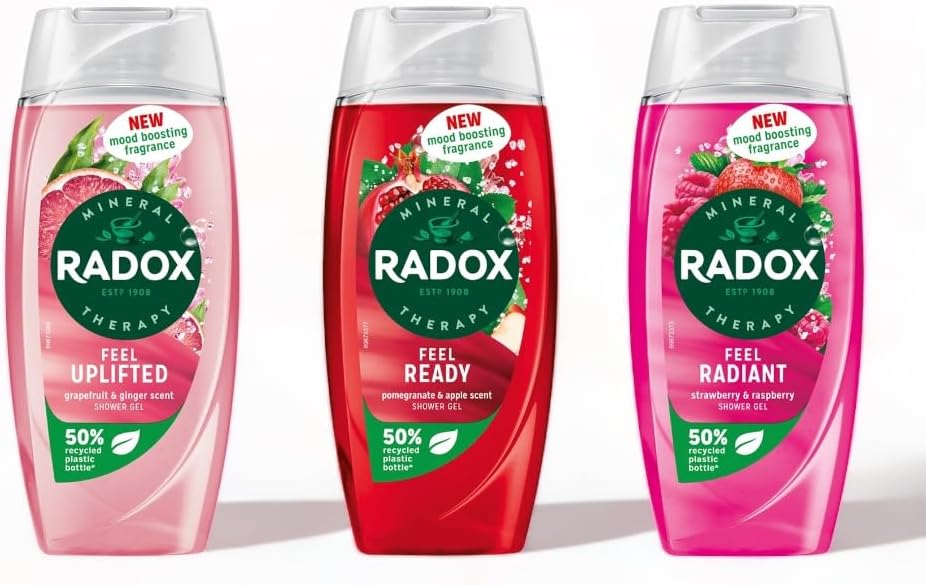 Radox Shower Gel Bundle For Everyday Use | 1x225ml Feel Radiant ...